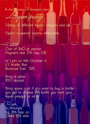 The JumpCactus Design Blog: Amanda's liquor-infused Hens